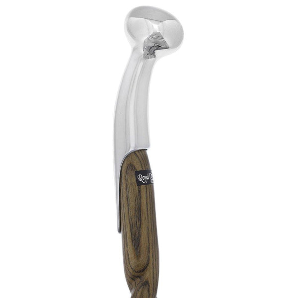Black Hame Chrome Plated Handle Walking Stick With Twisted Ash Wood Sh ...
